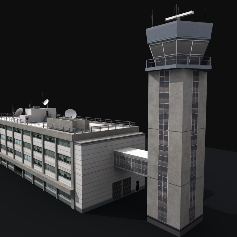 3dsmax airport air tower