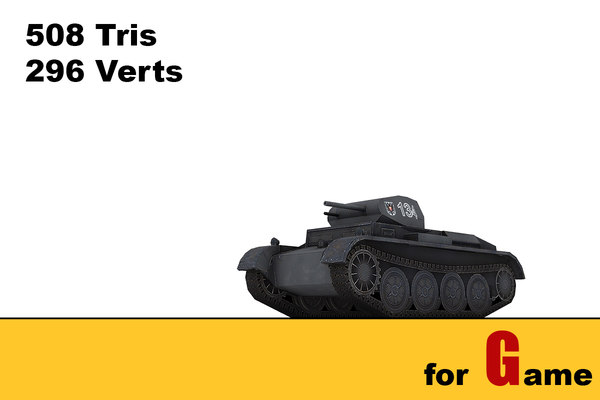 PZ II 탱크 저 폴리 3D 모델 - TurboSquid 896074