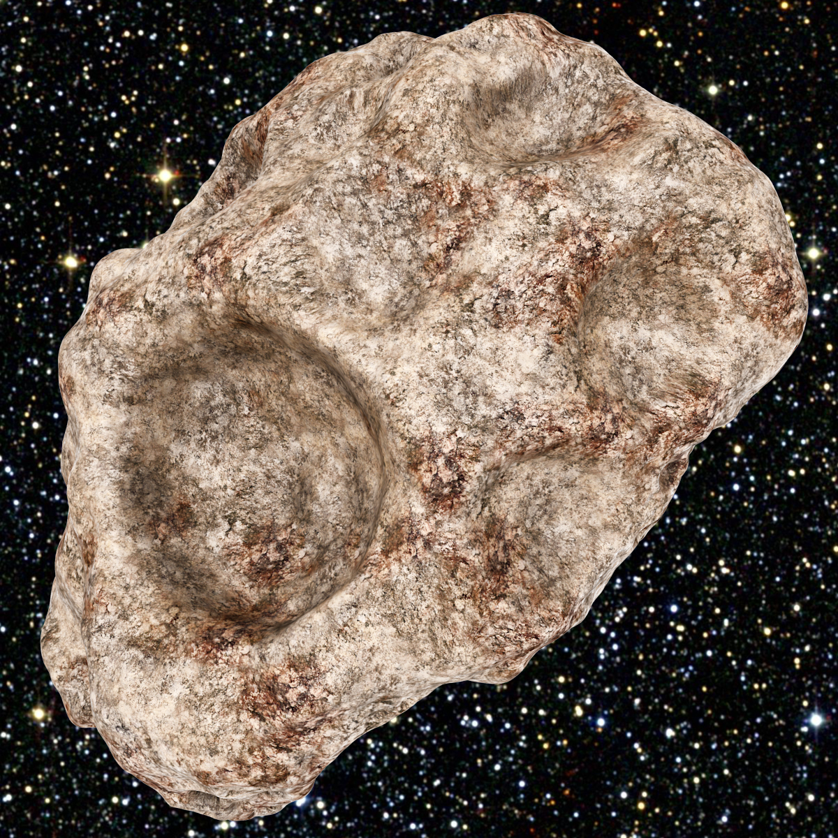 meteorite modeled 3d model