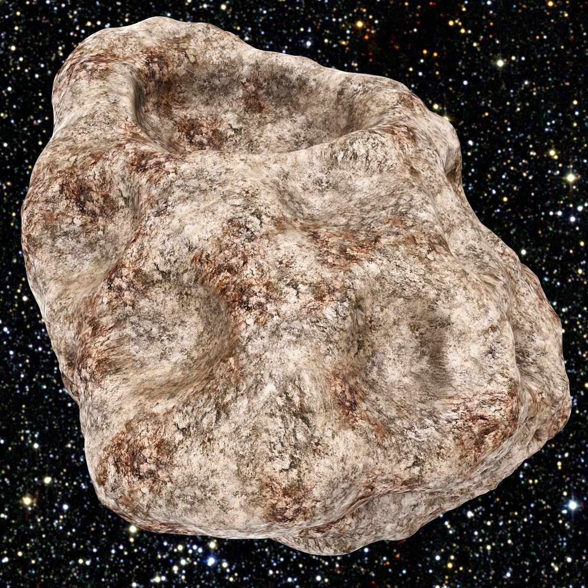 meteorite modeled 3d model