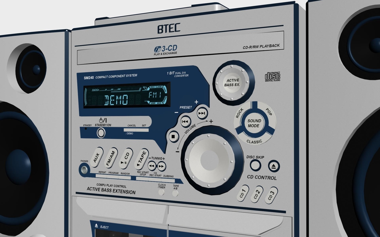 3d max stereo radio player