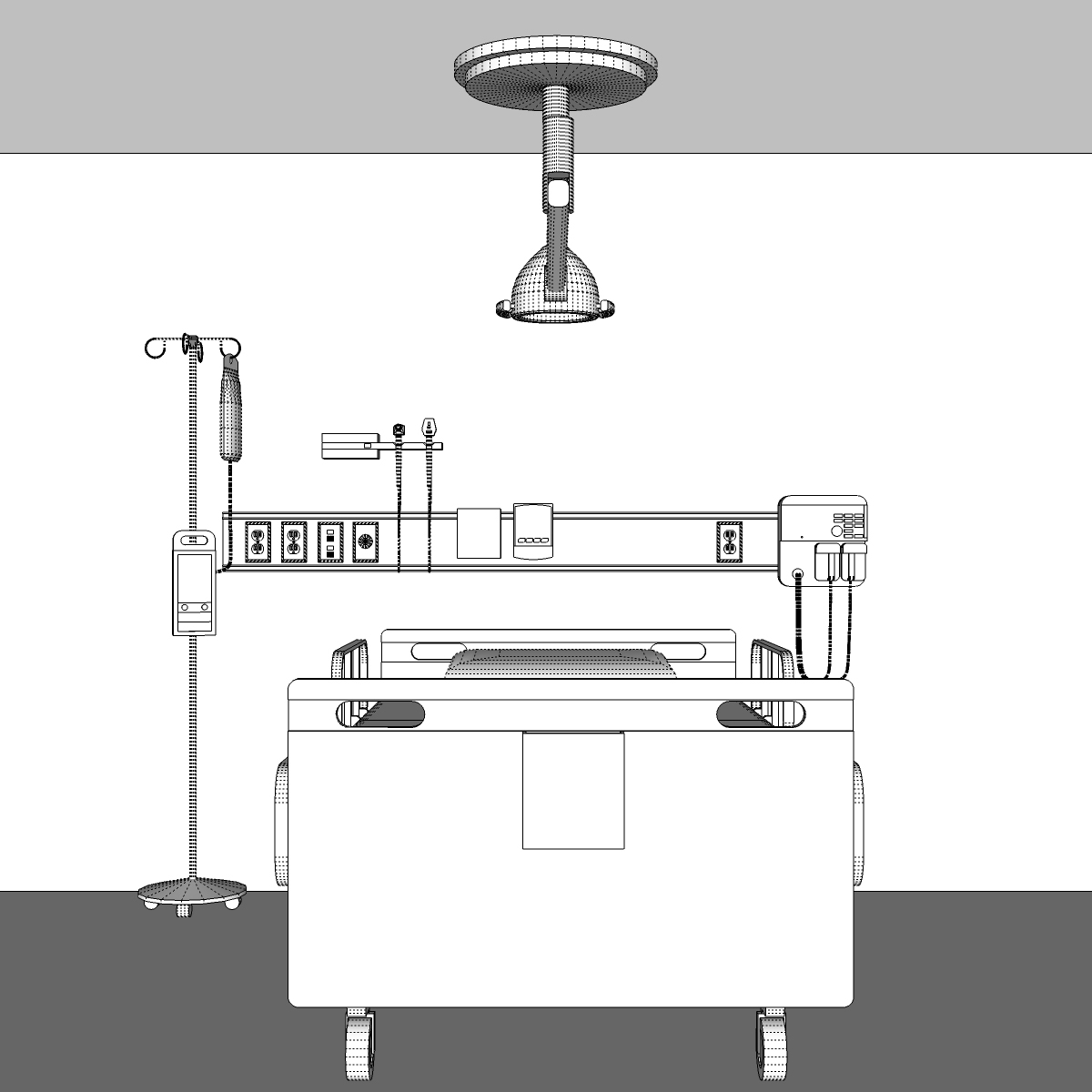 3d model of hospital medical equipment