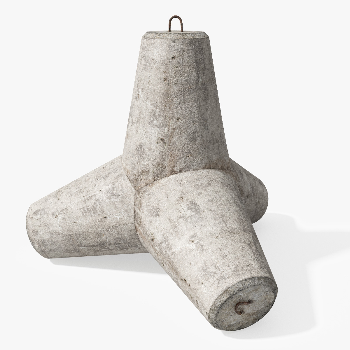 3d concrete tetrapod set 4 model