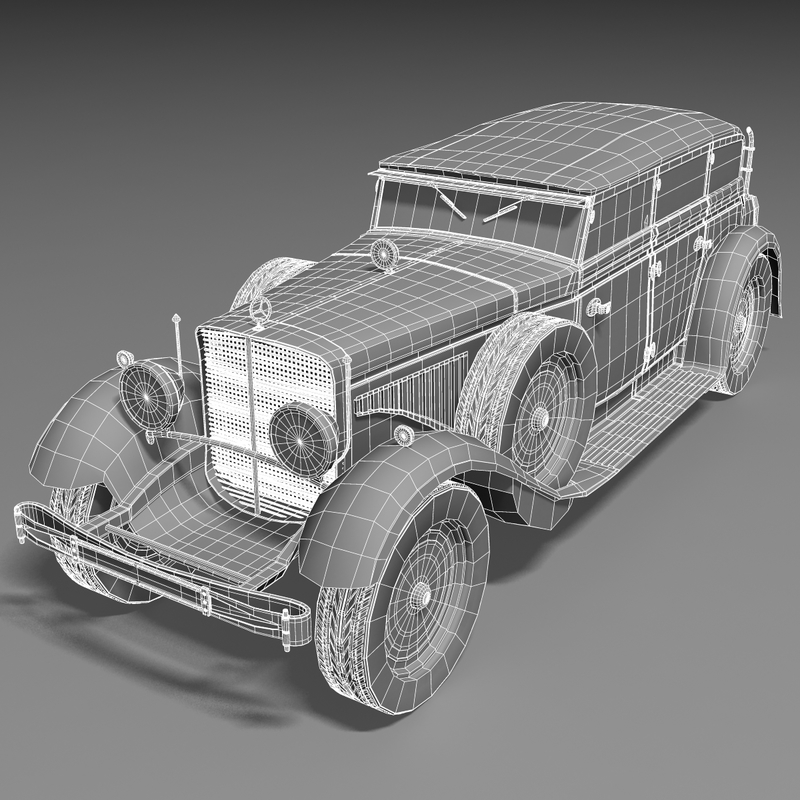 3d model of mercedes benz classic