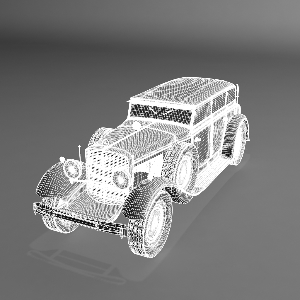 3d model of mercedes benz classic