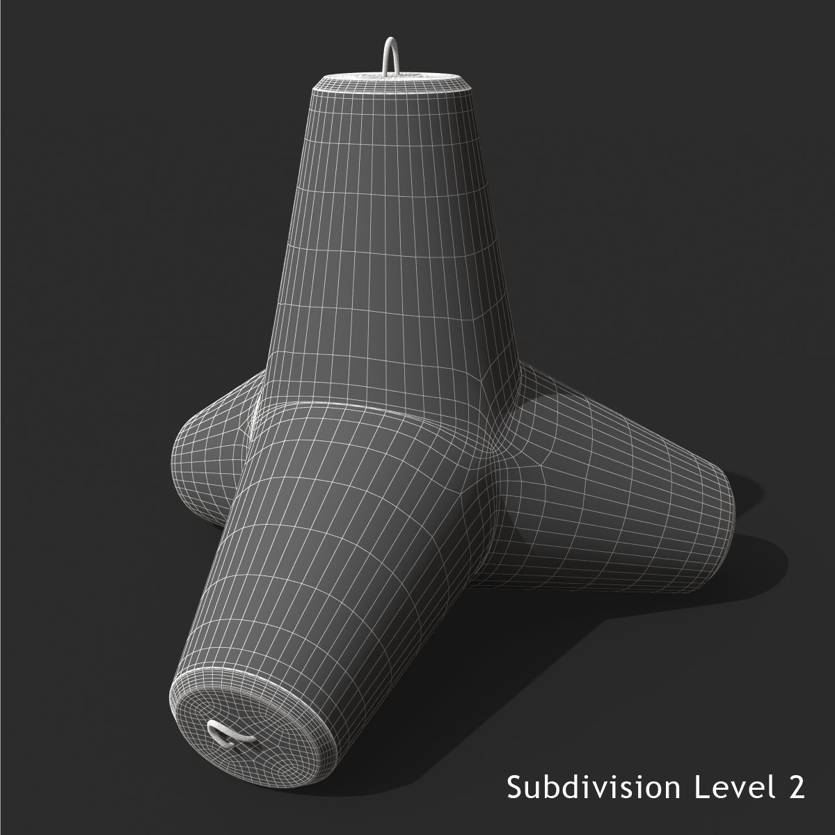 3d concrete tetrapod set 4 model