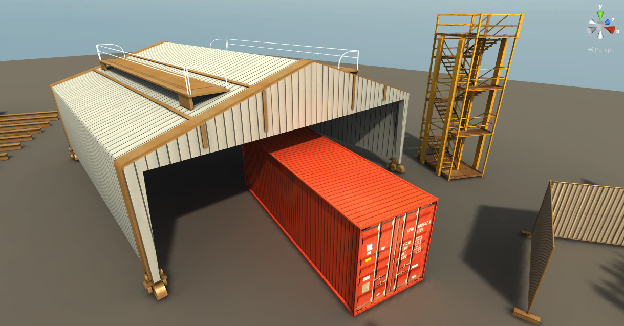 shipyard assets 3d model