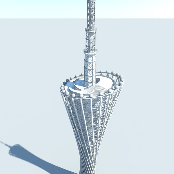 3d canton tower guangzhou structure model