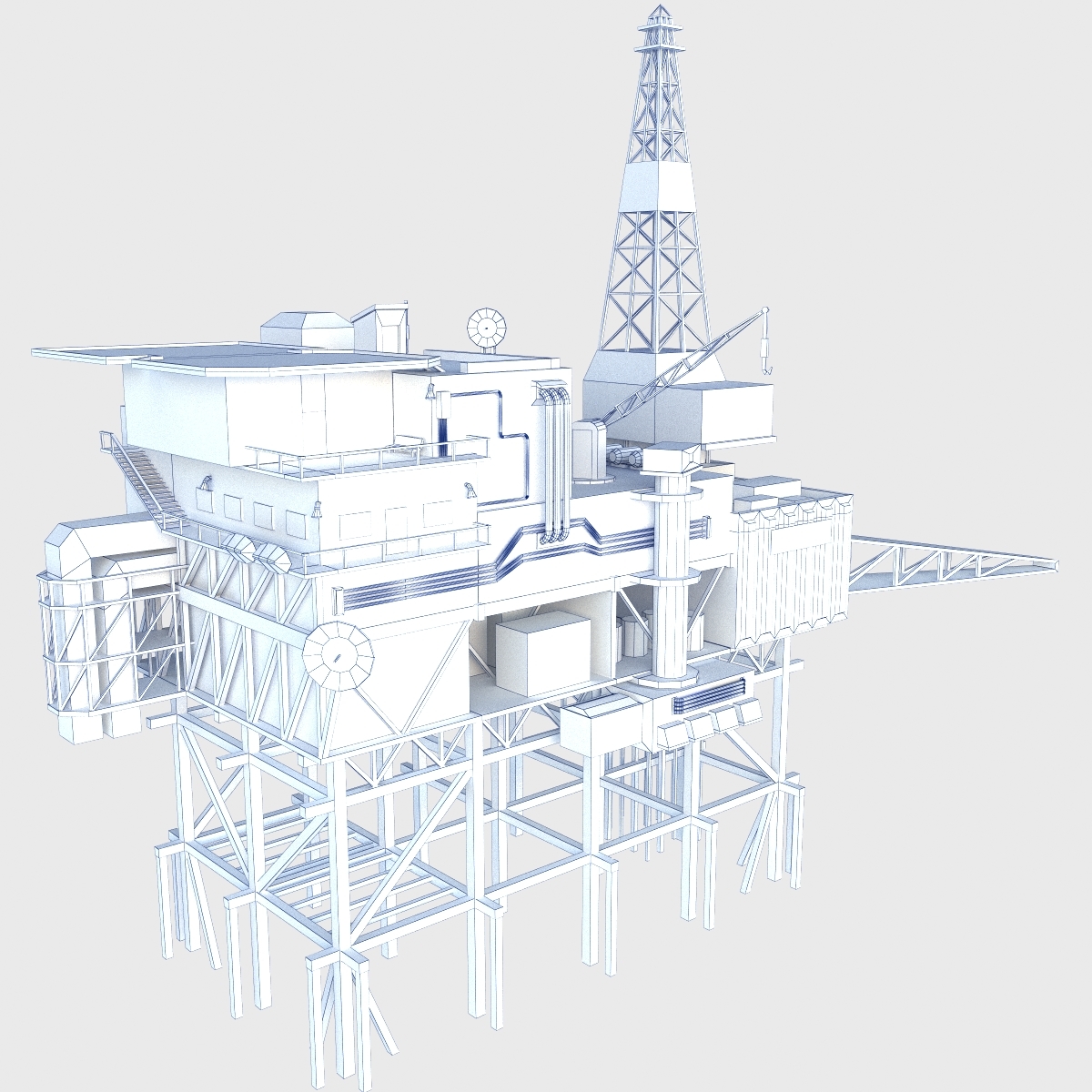 oil platform 3d model