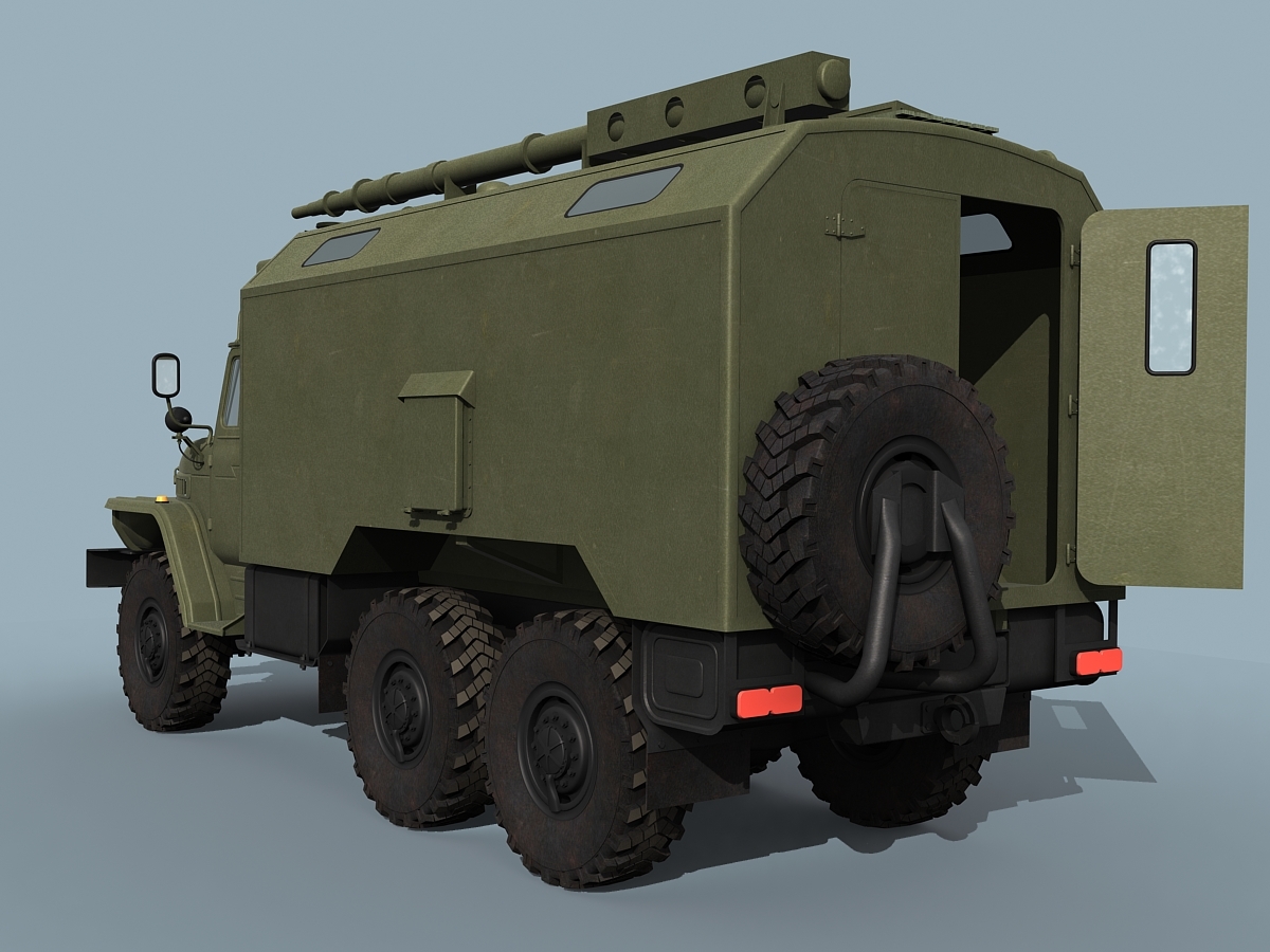 3d model ural-43203 command vehicle