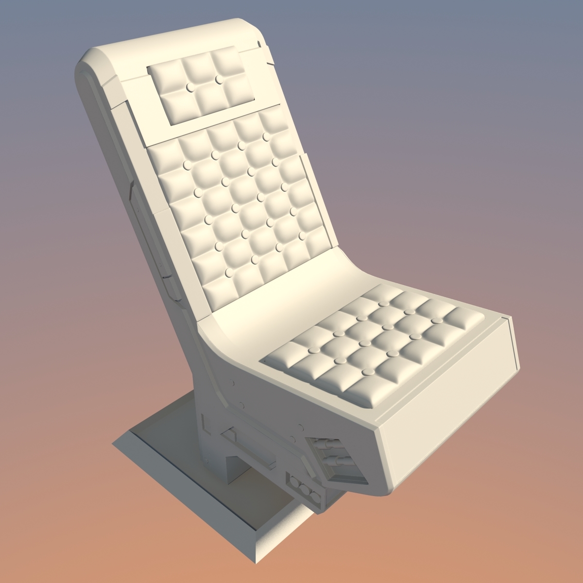 futuristic sci-fi spaceship chair max