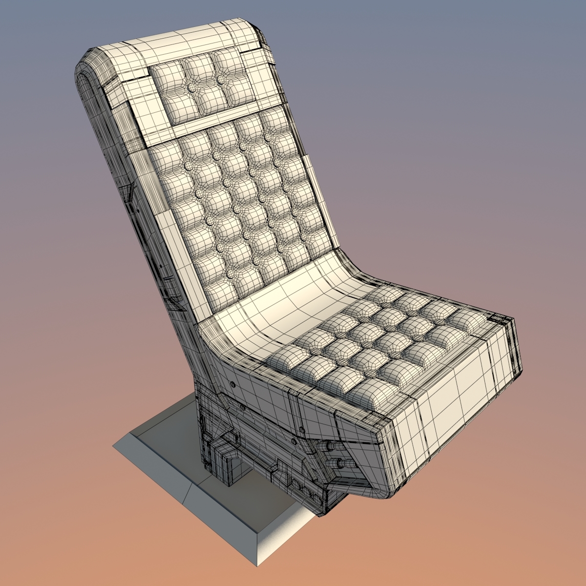 futuristic sci-fi spaceship chair max