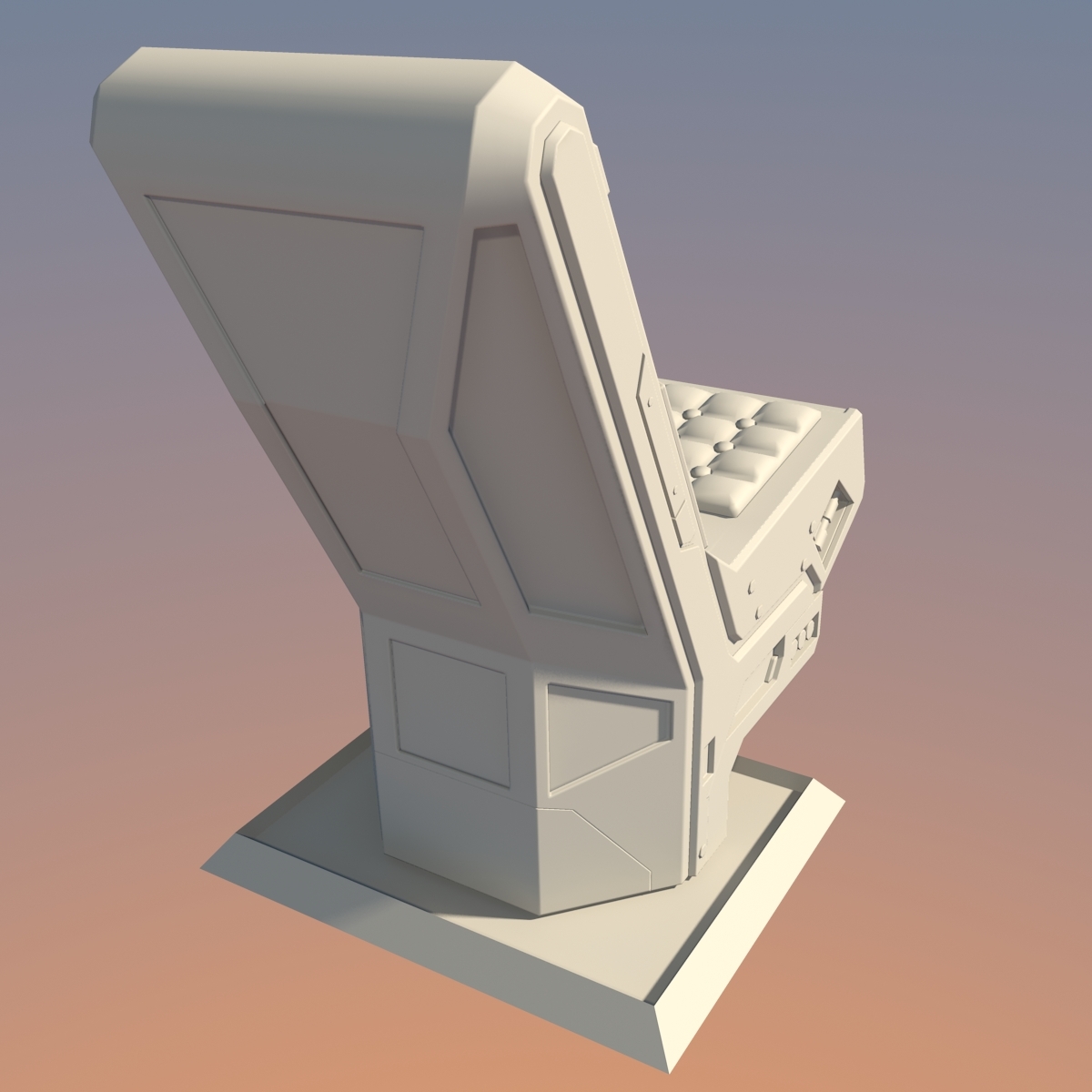 futuristic sci-fi spaceship chair max