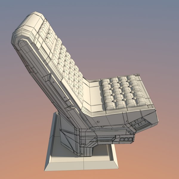 futuristic sci-fi spaceship chair max