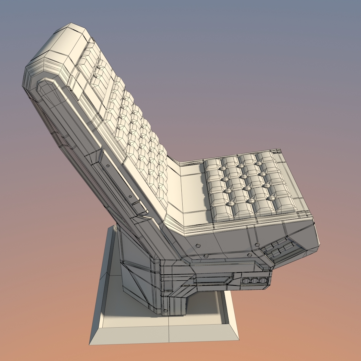 futuristic sci-fi spaceship chair max