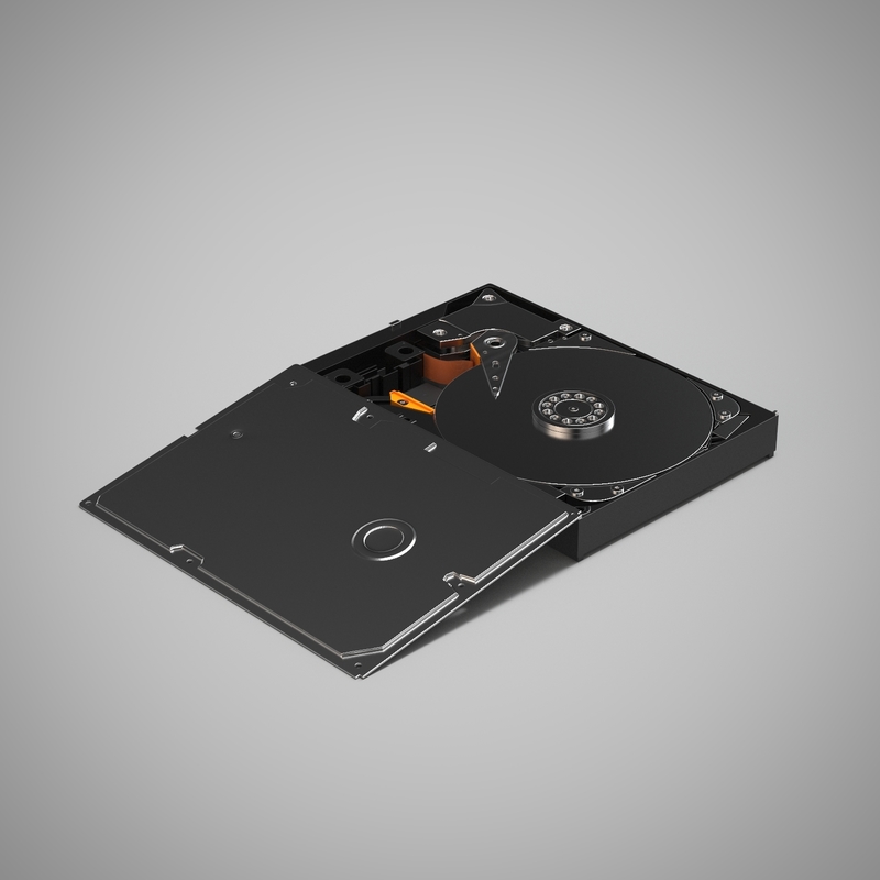 hard disk drive hdd 3d model