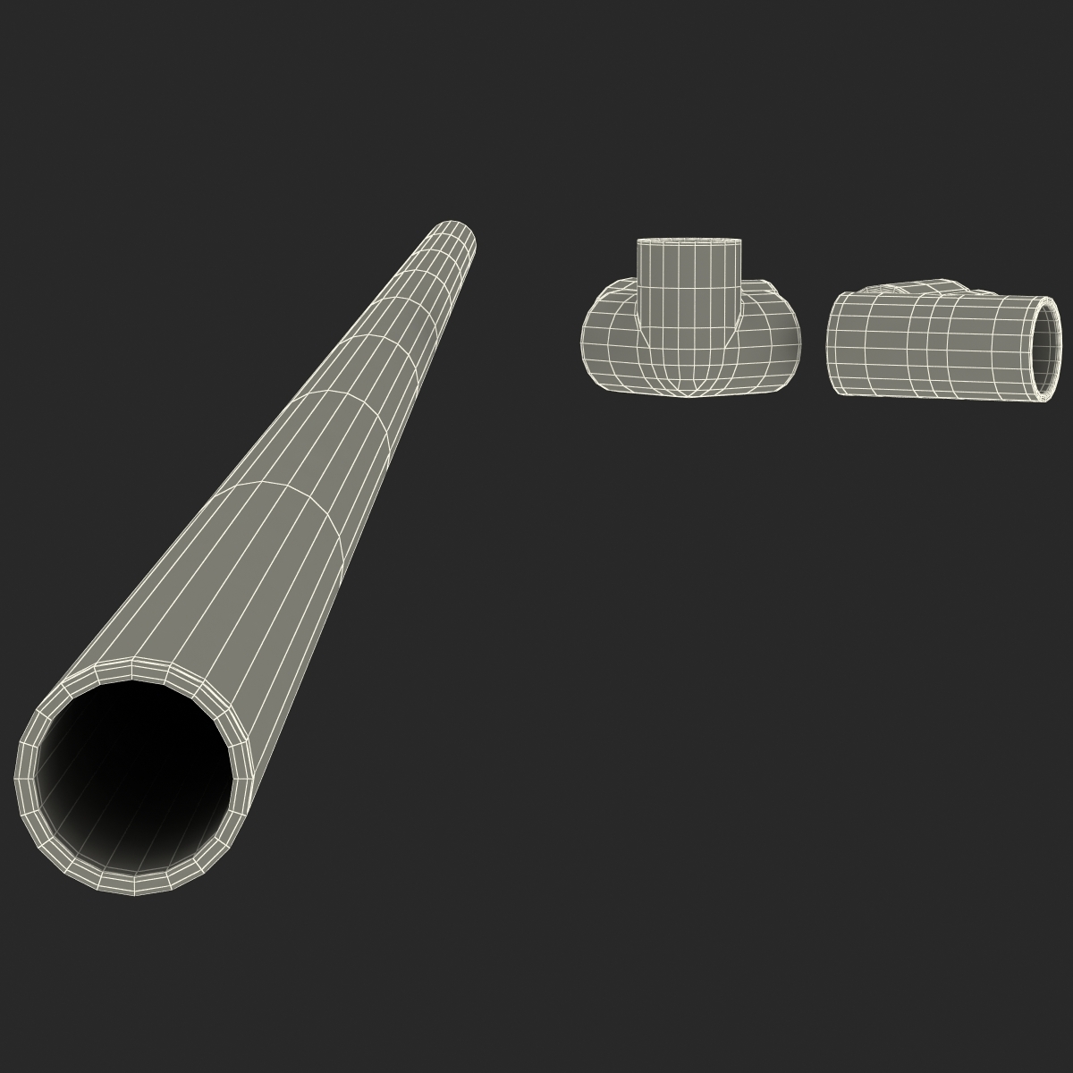 pvc pipes fitting 2 3d model