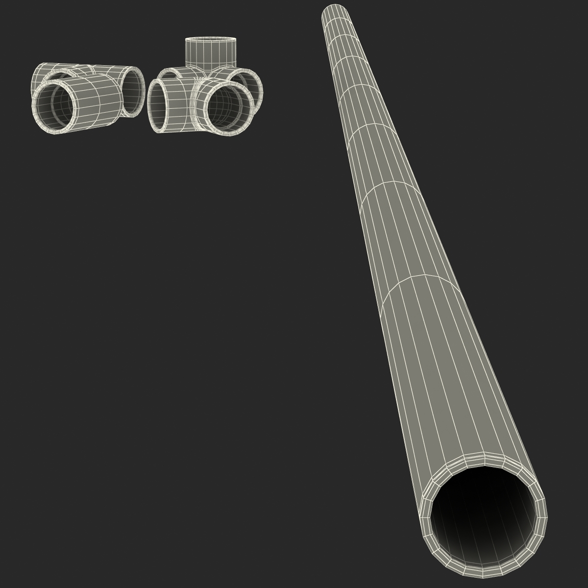 pvc pipes fitting 2 3d model