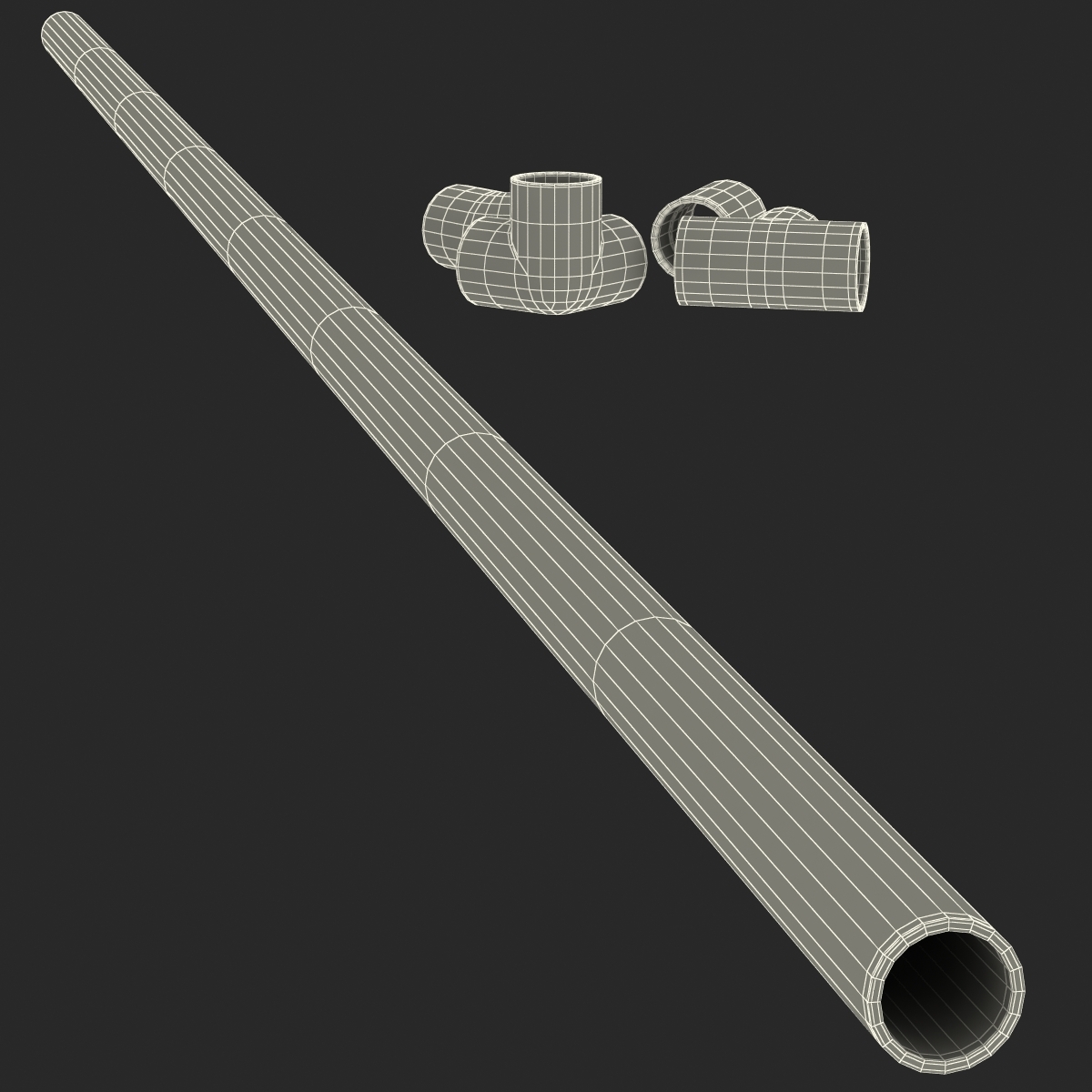 pvc pipes fitting 2 3d model