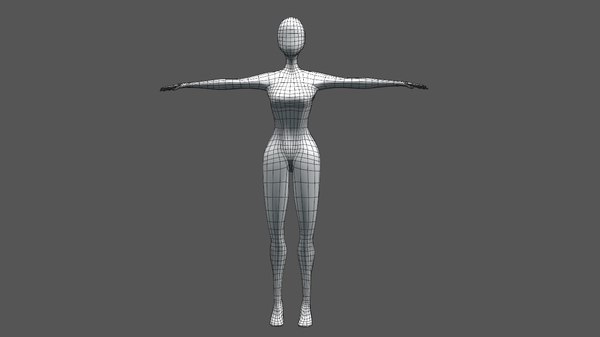 3d model of female body meshes