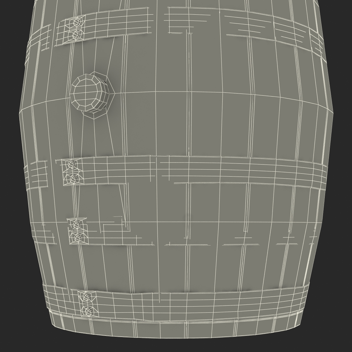 3ds max wooden barrel