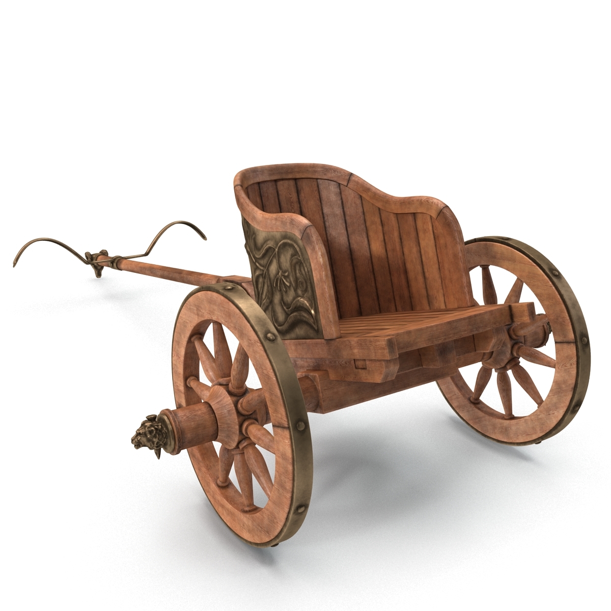 3d model roman chariot racing