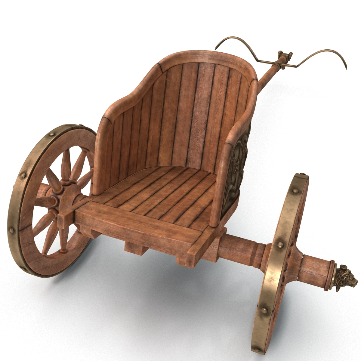 3d model roman chariot racing