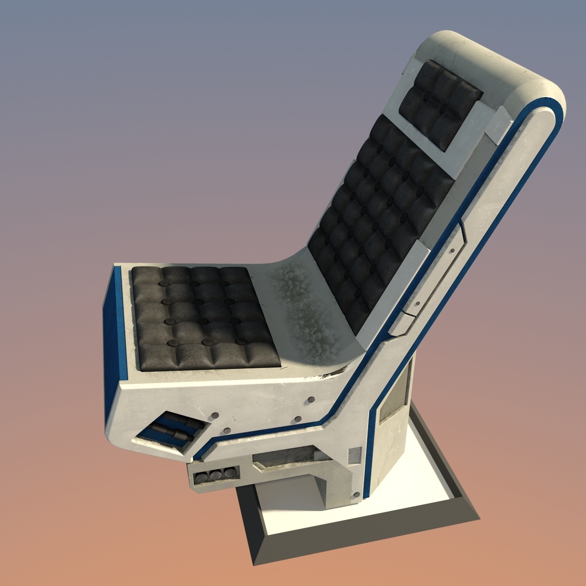 futuristic sci-fi spaceship chair max