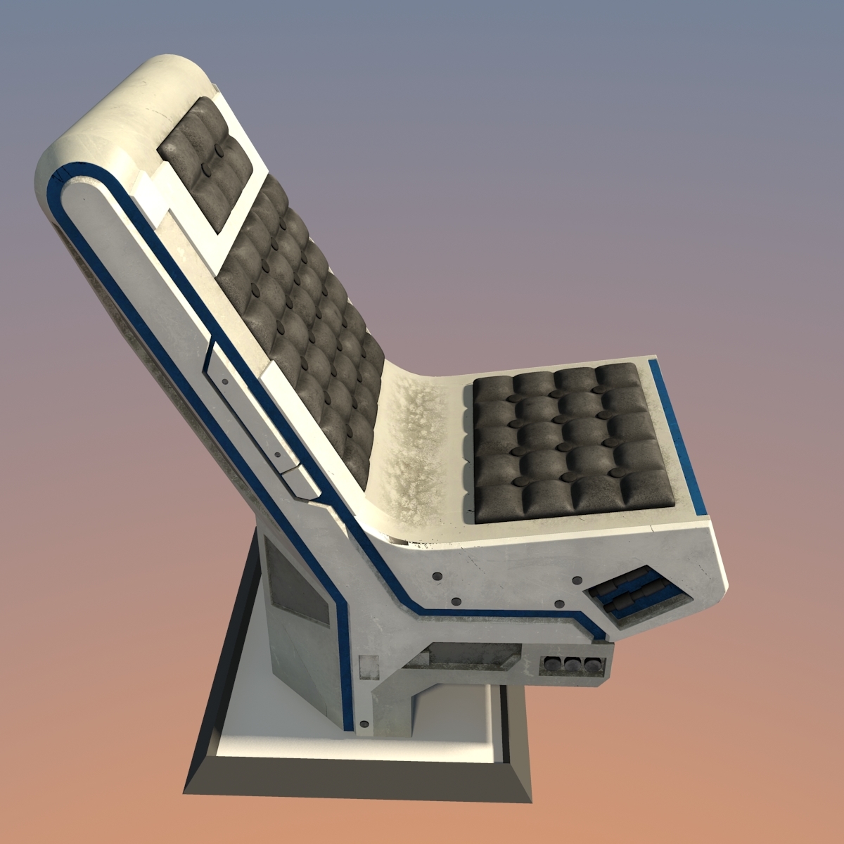 futuristic sci-fi spaceship chair max