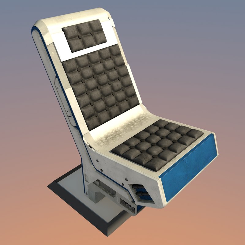 futuristic sci-fi spaceship chair max