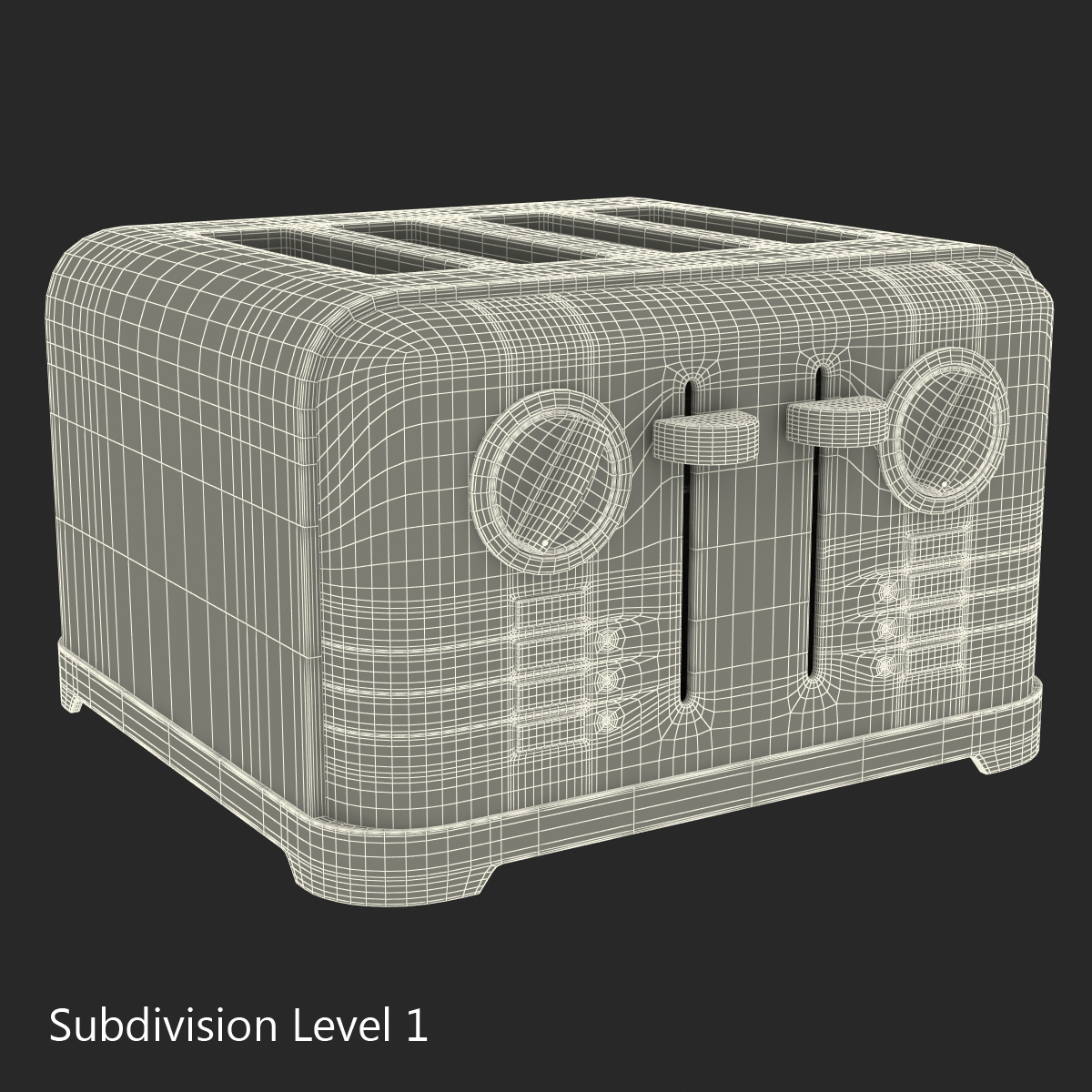 toaster 4 slice 3d model