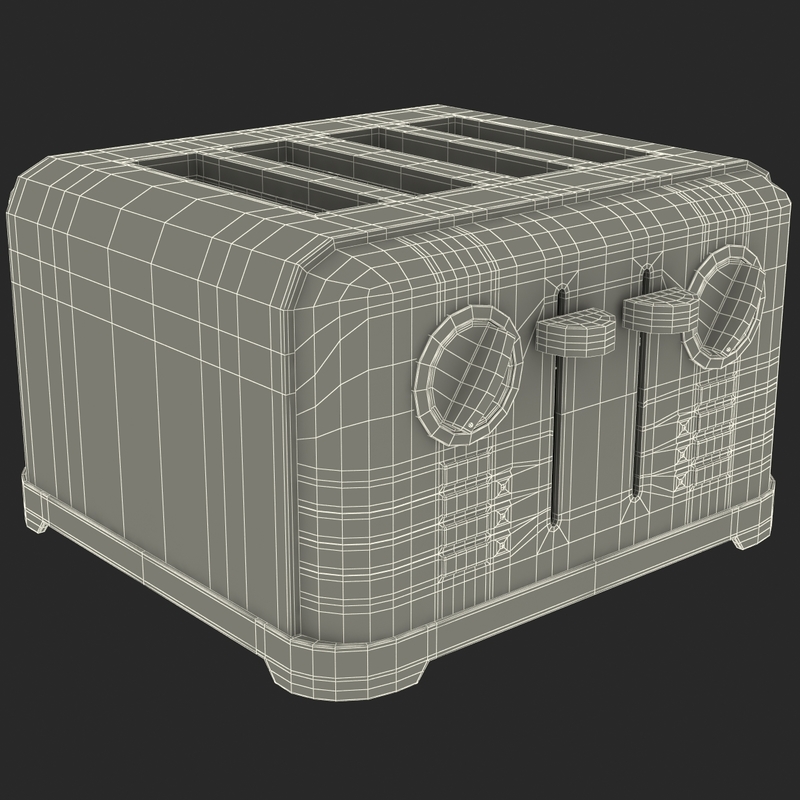 toaster 4 slice 3d model