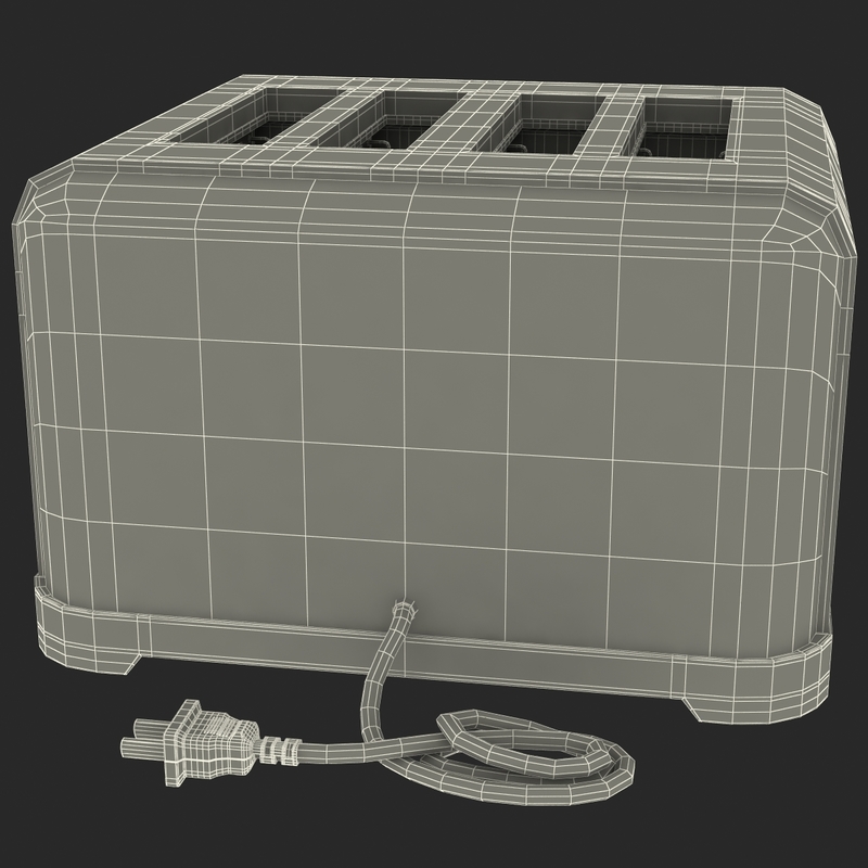 toaster 4 slice 3d model