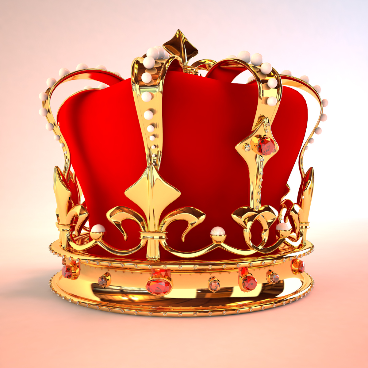 3d king crown model