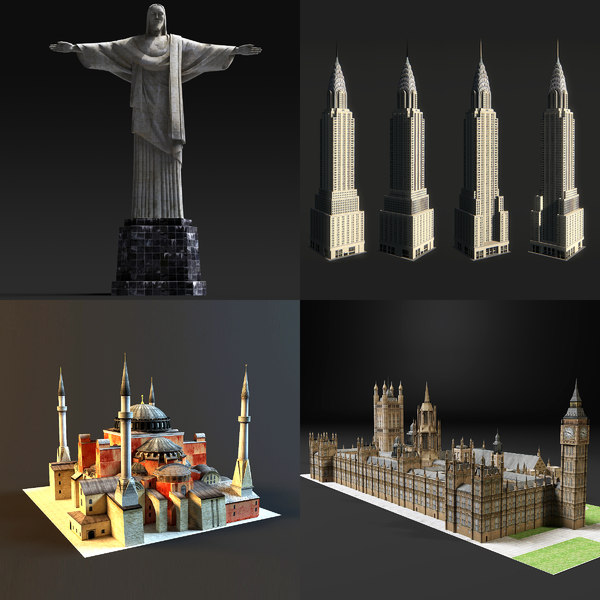 christ statue 3d model