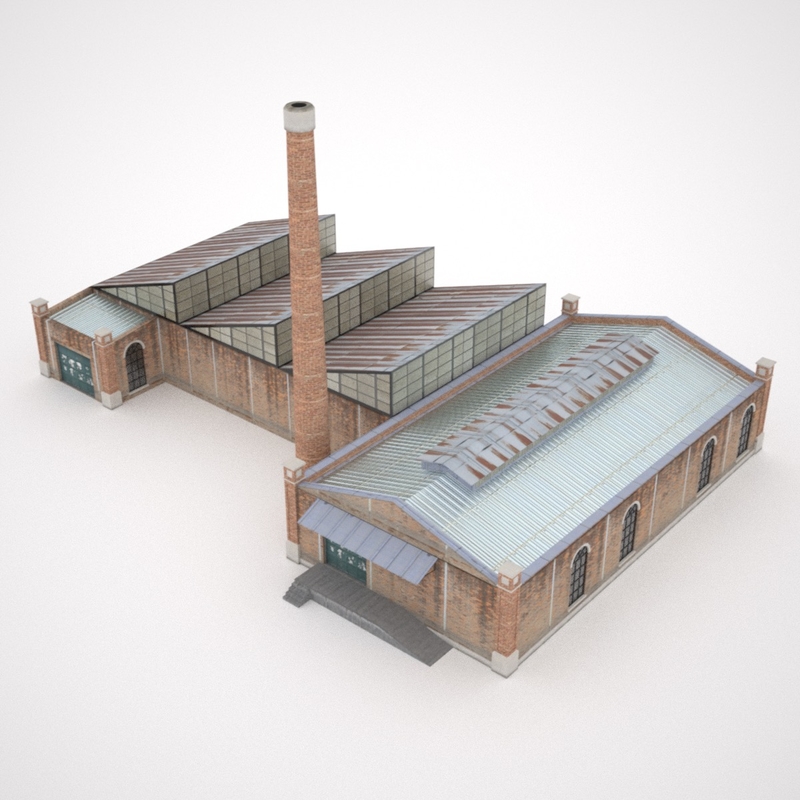 old factory 3d model