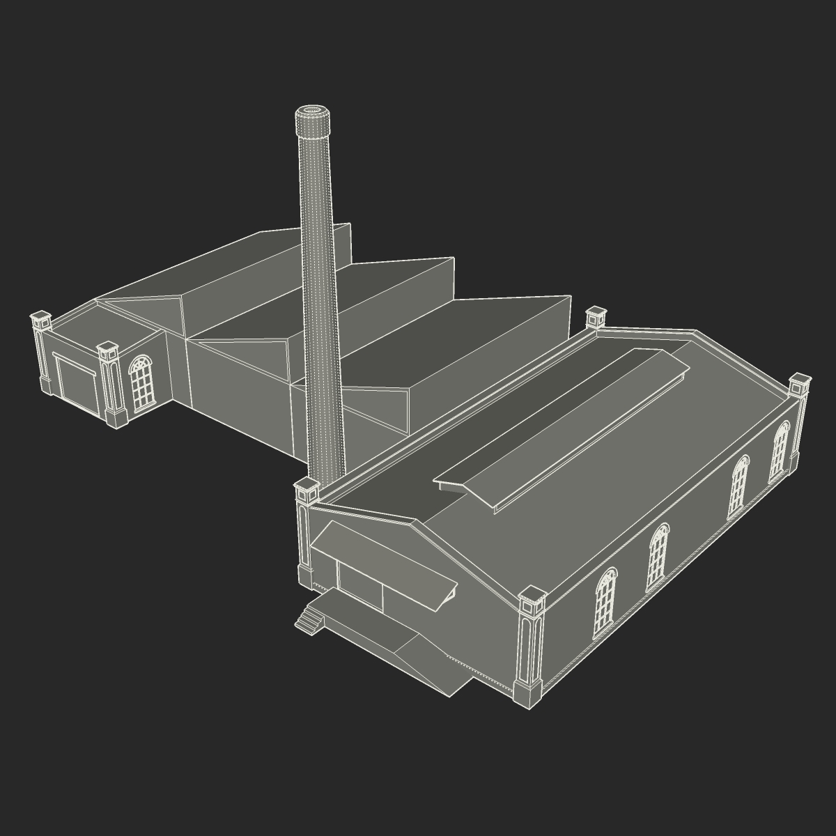 old factory 3d model