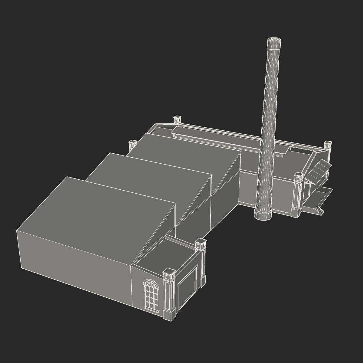 old factory 3d model