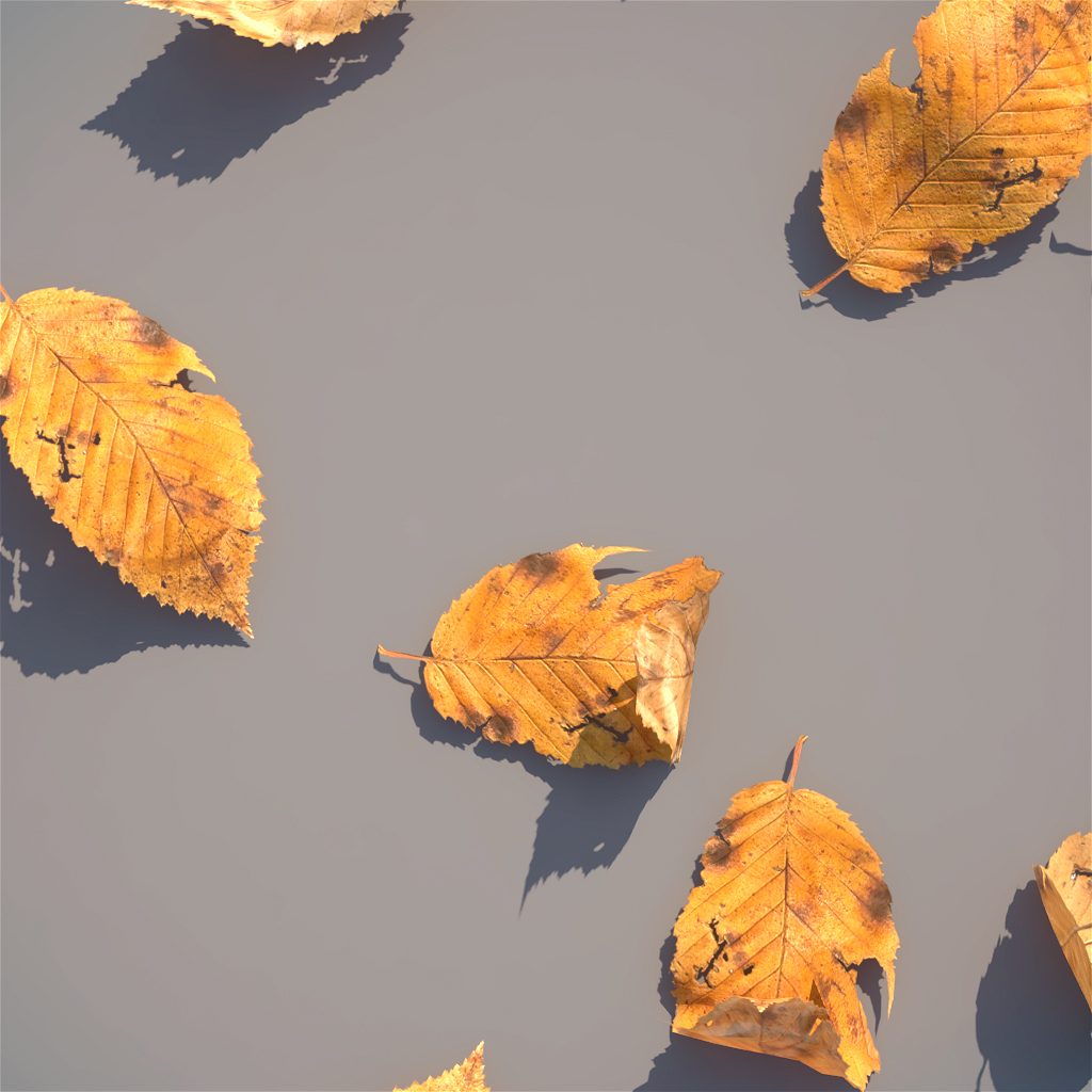 3d autumn leaves