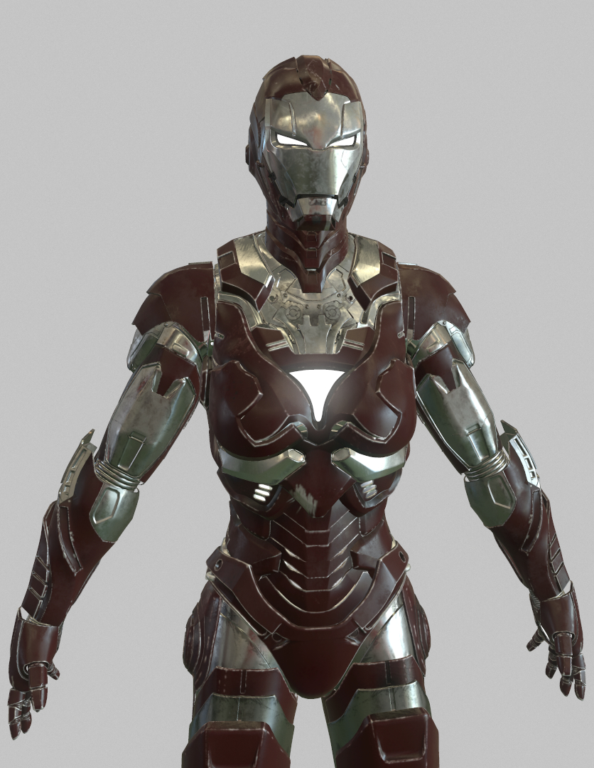 3d iron woman model