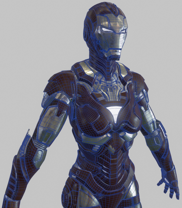 3d iron woman model