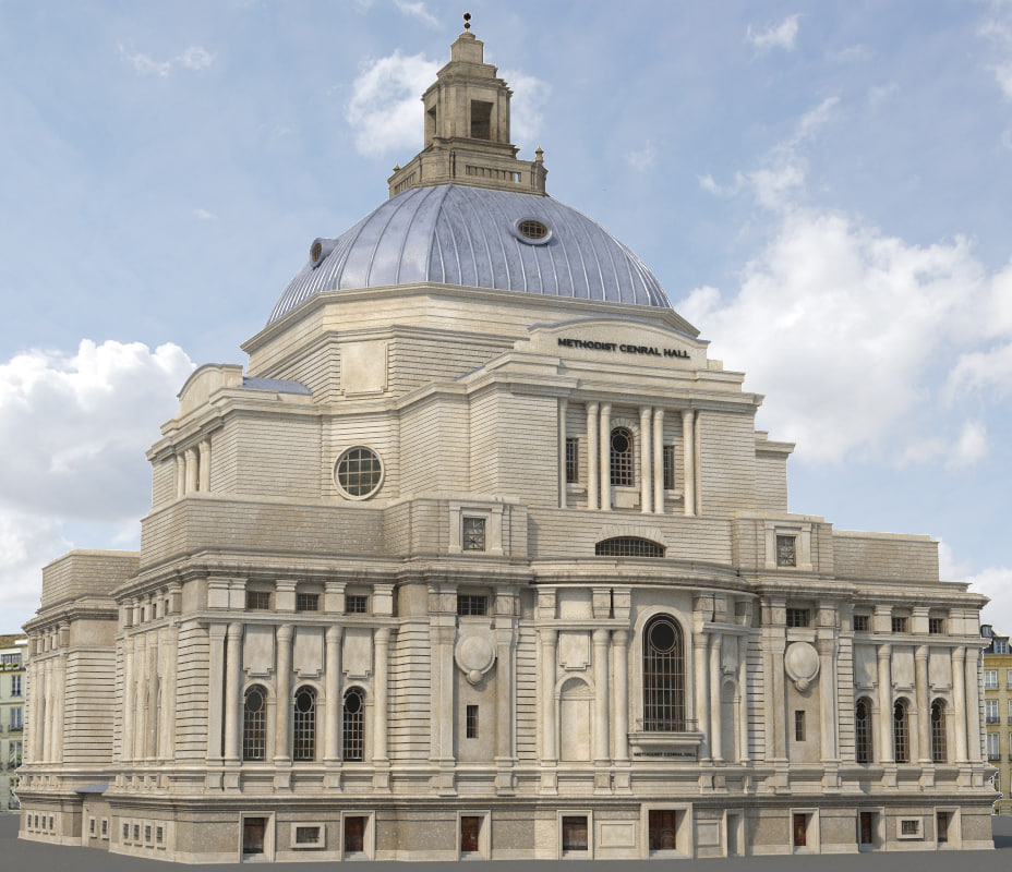 3d methodist central hall architecture