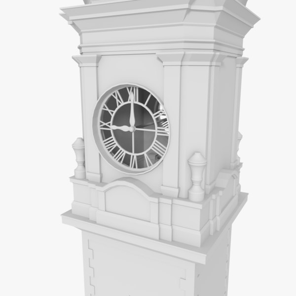 3d clock tower interior exterior model