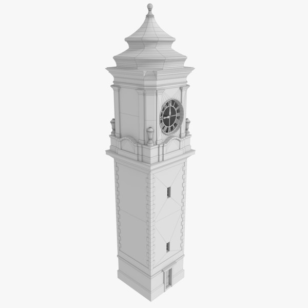 3d clock tower interior exterior model