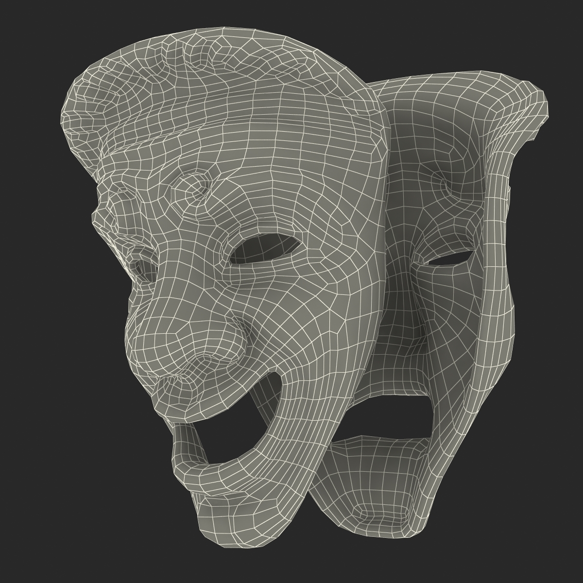 theatre masks 3d model