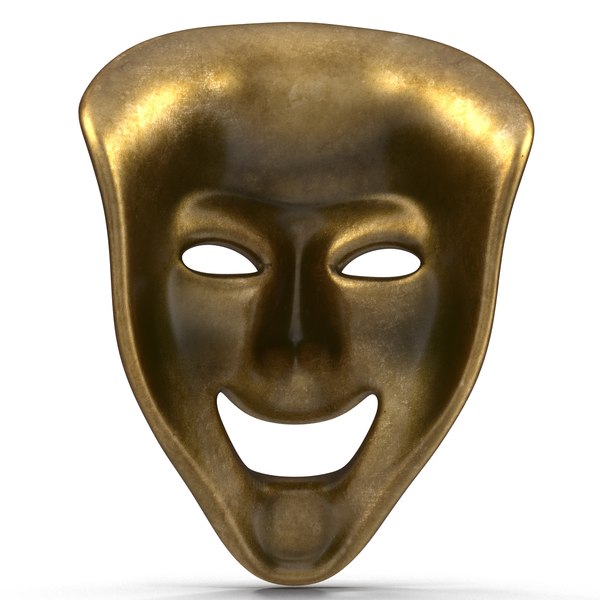 theatre comedy mask 3d max