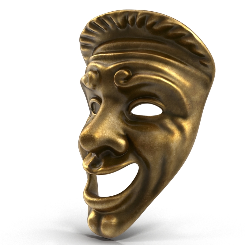 theatre comedy mask 3d max