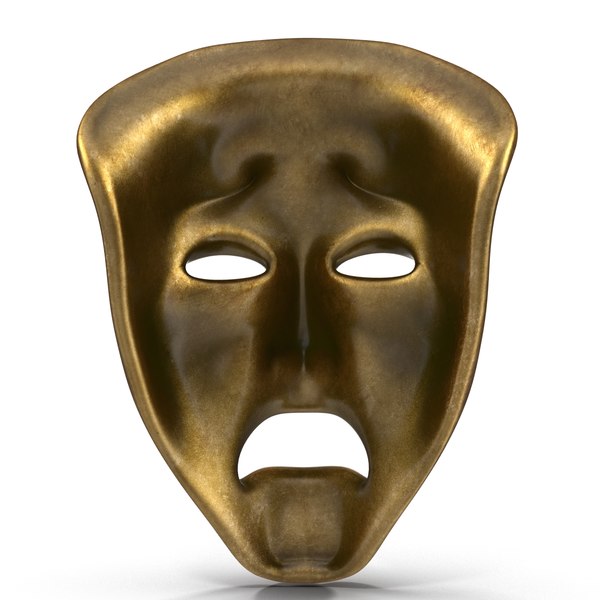 3d theatre tragedy mask model