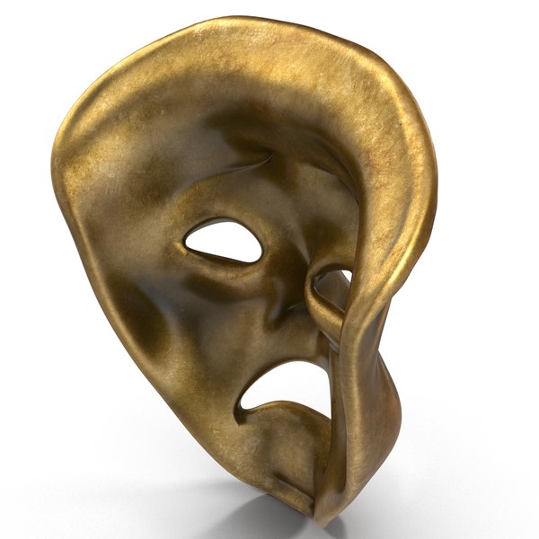 3d theatre tragedy mask model