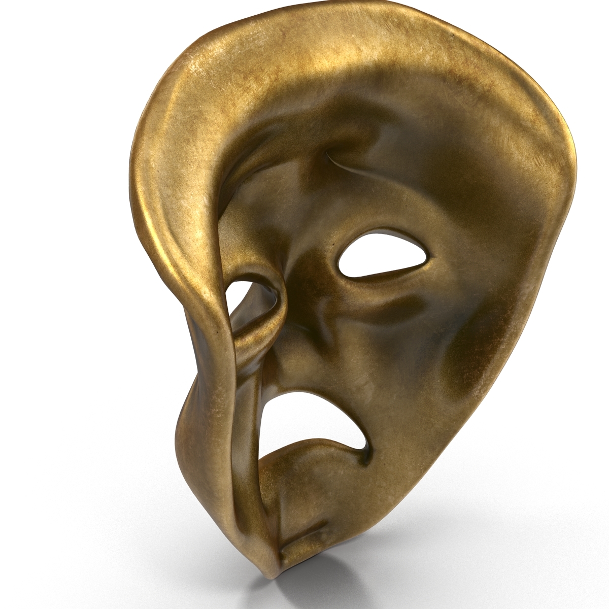 3d theatre tragedy mask model